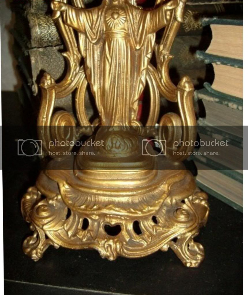 Statueta veche model baroc din antimoniu / Statueta icoana extrem de ...