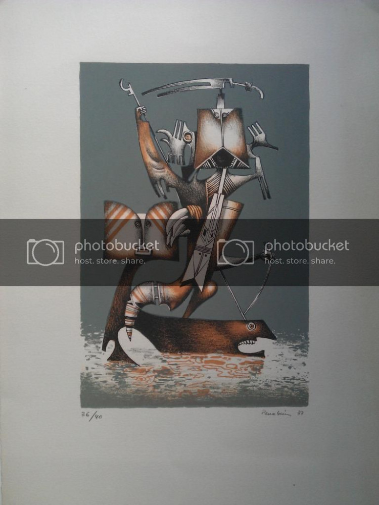 Jules Perahim (1914-2008)-Compozitie suprarealista cu personaje ...