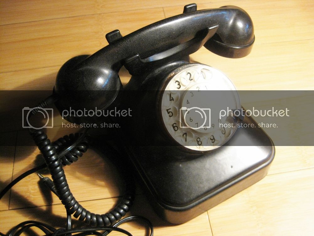 Telefon negru fix cu disc bachelita 1948 ROMANIA obiect decor colectie ...