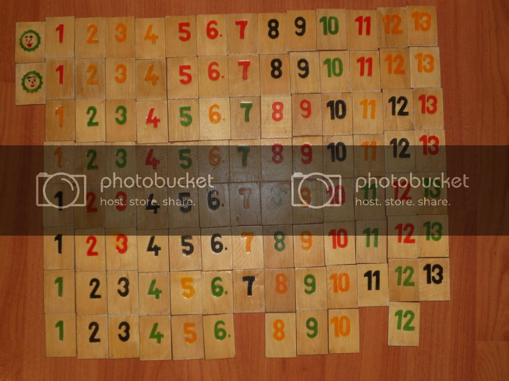 Piese de schimb Remi, Rummy romanesc din lemn,pictat. | arhiva Okazii.ro