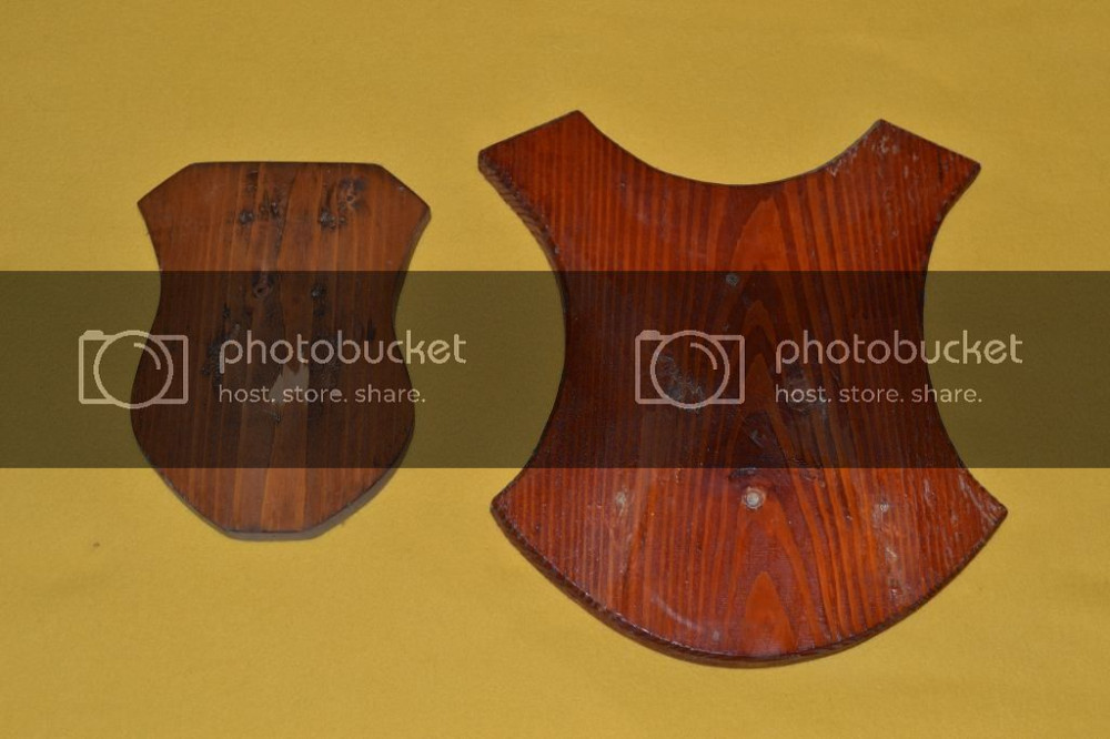 Set doua panoplii din lemn masiv / Panoplie vanatoare / Panoplie trofeu ...