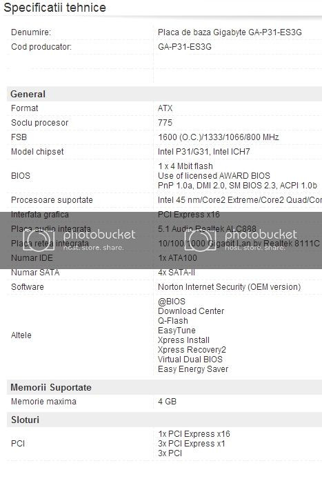 KIT PLACA DE BAZA + PROCESOR INTEL CORE 2 DUO+ 2GB DDR2 + COOLER ORIGINAL INTEL: GIGABYTE P31 ...