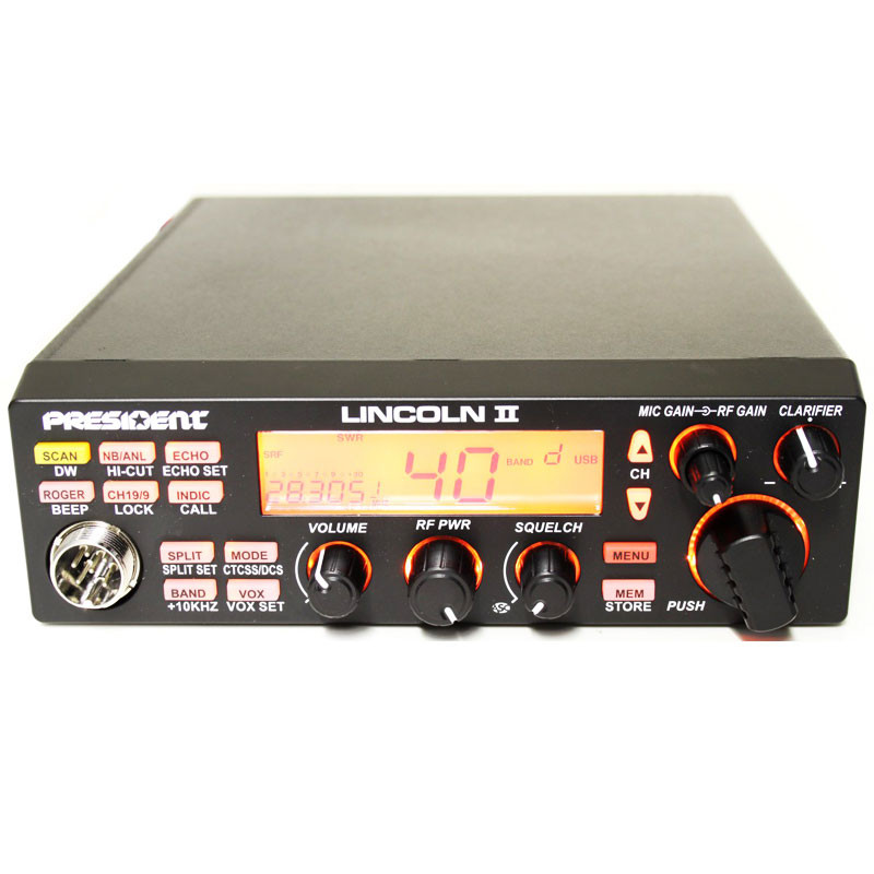 Statie Radio CB auto President Lincoln II ASC 40 Canale AM/FM/USB/LSB ...