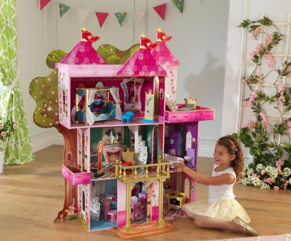 Castel casuta Storybook KidKraft Casa din lemn de joaca pentru papusi ...