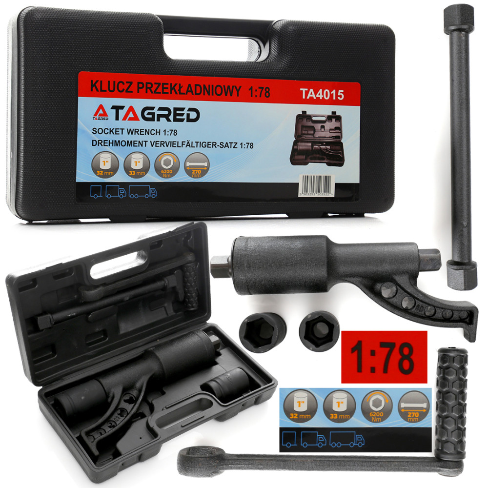 Cheie cu multiplicator forta, planetara 1:78 6200Nm 1" TA4015, Tagred ...