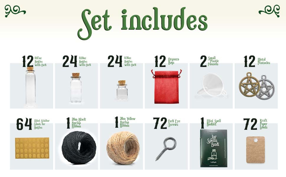 Set 60 de sticlute cu dop de pluta - Sticle miniatura cu capace si ...