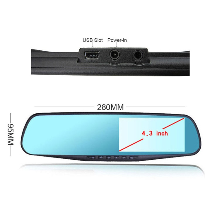 Camera Auto iUni Dash 810 Oglinda, Dual Cam, Full HD, Night Vision ...