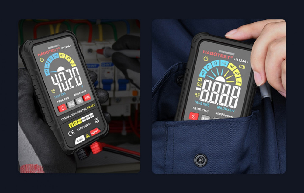 Aparat de masura digital Habotest HT124A+, Multimetru Universal ...