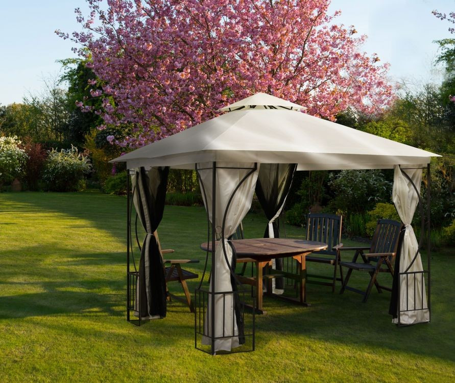 Cort Pavilion 3x3m Premium pentru Curte sau Gradina cu 4 Pereti si ...