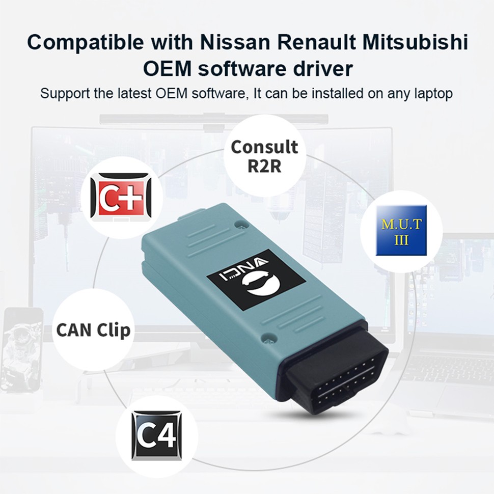 Interfata diagnoza VNCI RNM Nissan Renault Mitsubishi 3-in-1 CAN FD ...