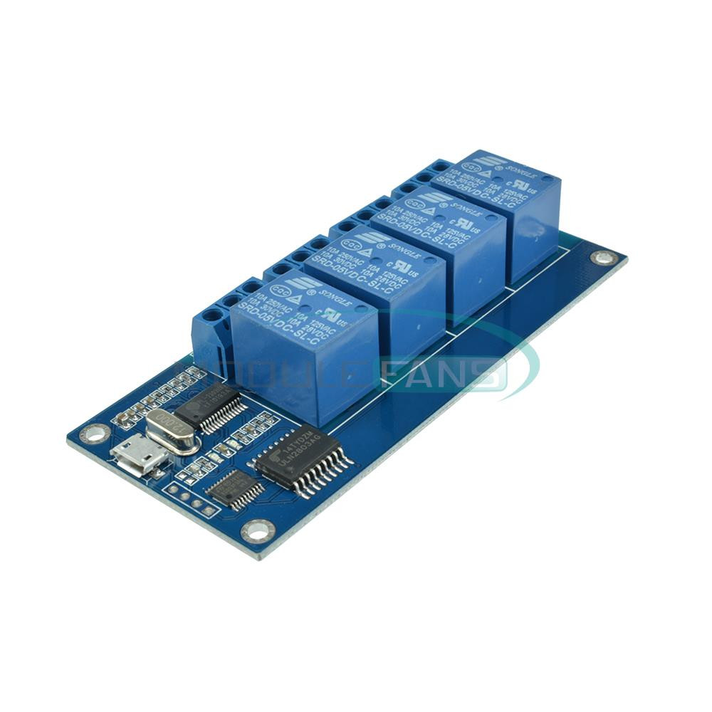 modul shield 4 relee 220v comandat prin usb | arhiva Okazii.ro