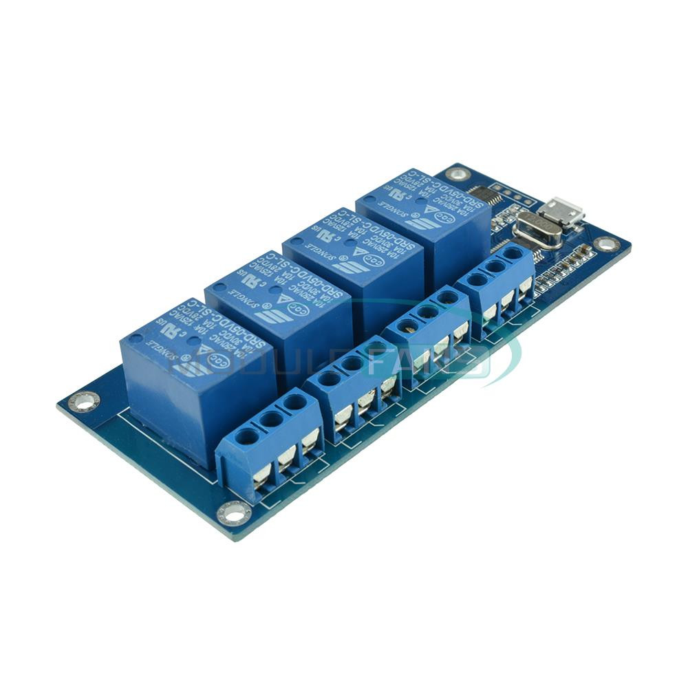 Modul shield 4 relee 5v 220v comandat prin USB | arhiva Okazii.ro