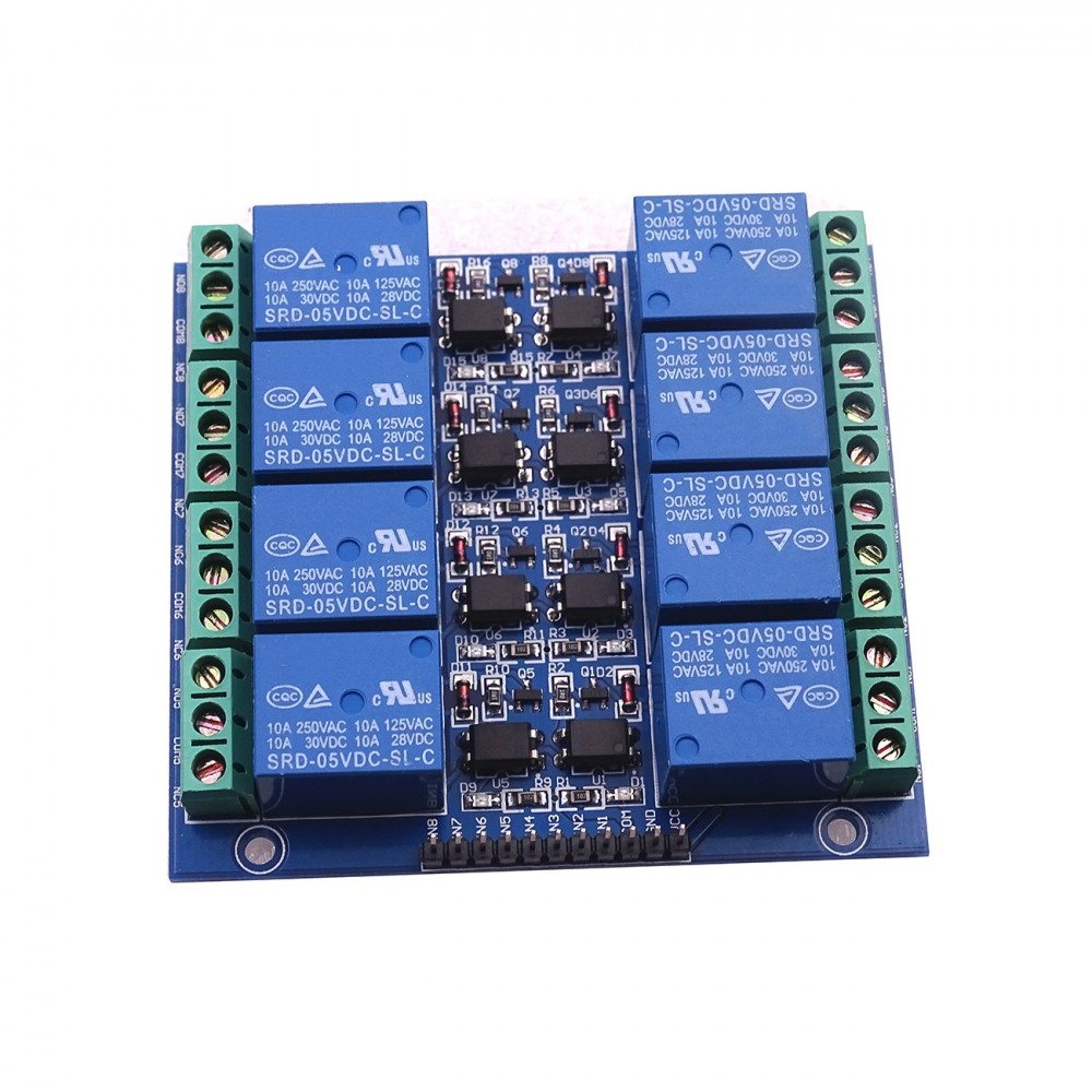 modul cu 8 relee canale 12v 5v 220v 10A arduino avr stm pic | arhiva ...