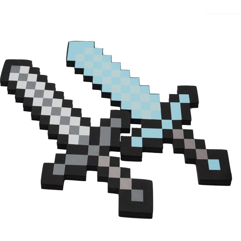 Sabie Spuma Minecraft - Iron Sword Sabie, Arma jucarie lungime 60 cm ...