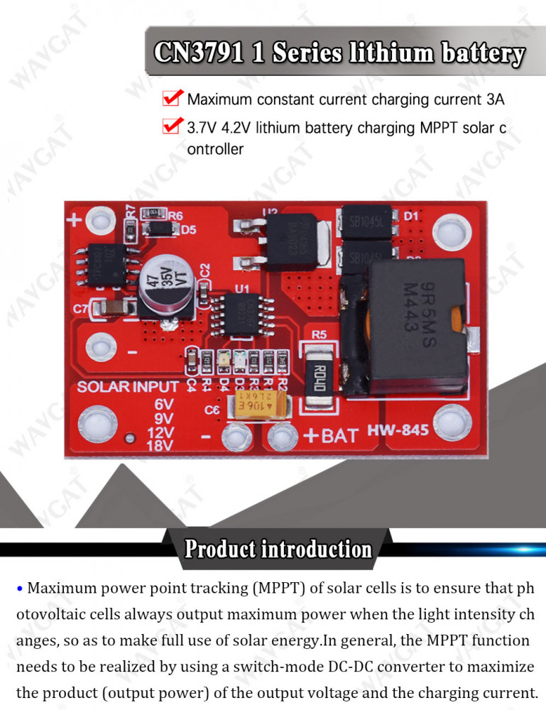 Modul incarcare baterie CN3791 MPPT panou solar / Regulator controller ...