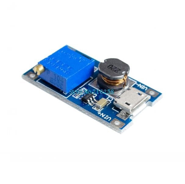 Sursa DC-DC adjustabila 2A MICRO USB 2V-24V la 5V 9V 12V 28V MT3608 ...