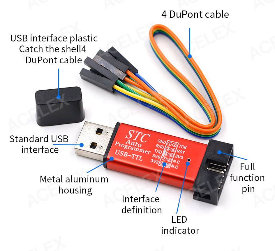 Programator / Automatic MCU STC 51 microcontroller downloader USB-TTL ... Programator / Automatic MCU STC 51 microcontroller downloader USB-TTL ...