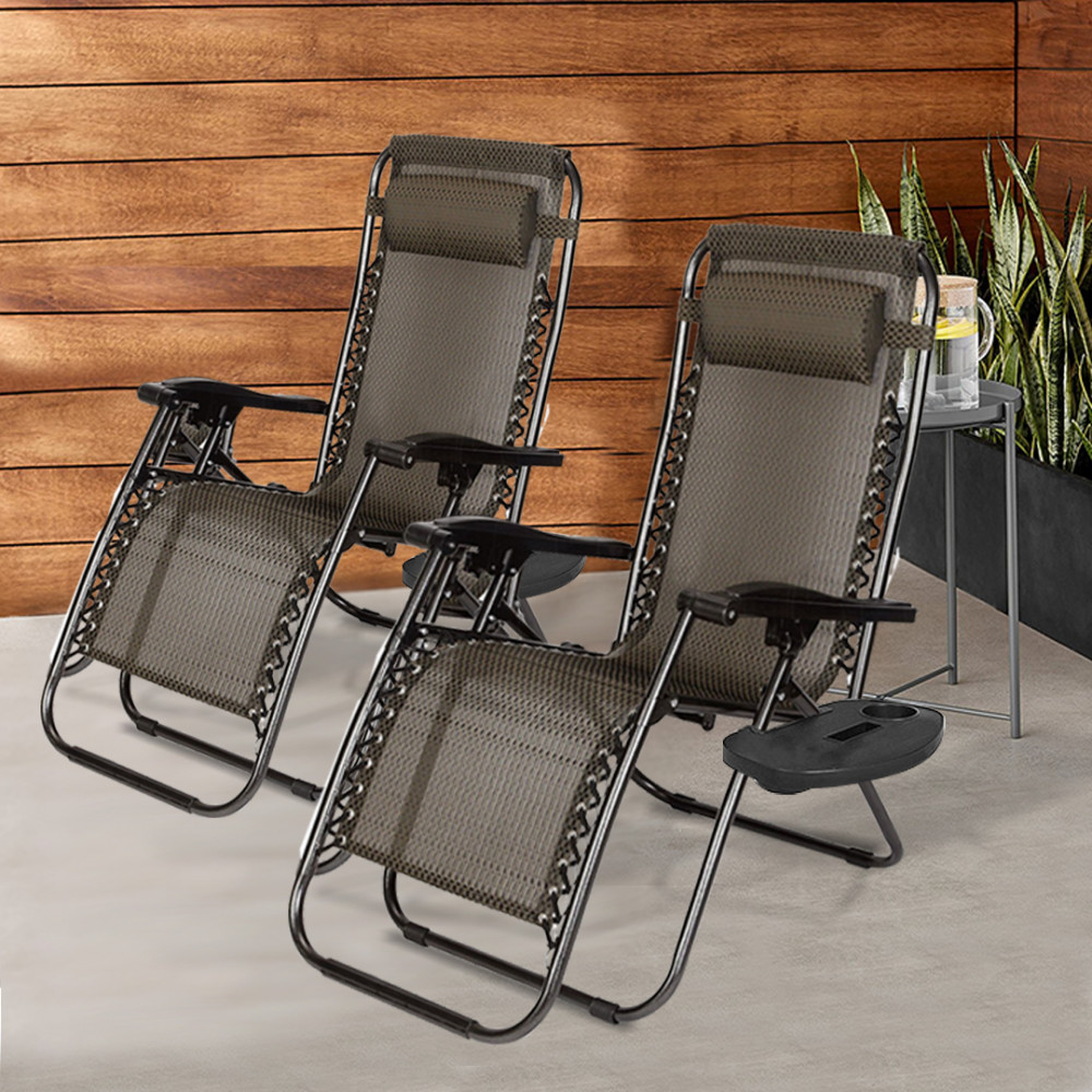 Set 2 buc scaun de gradina Timeless Tools, pliabil, cu suport pentru ...