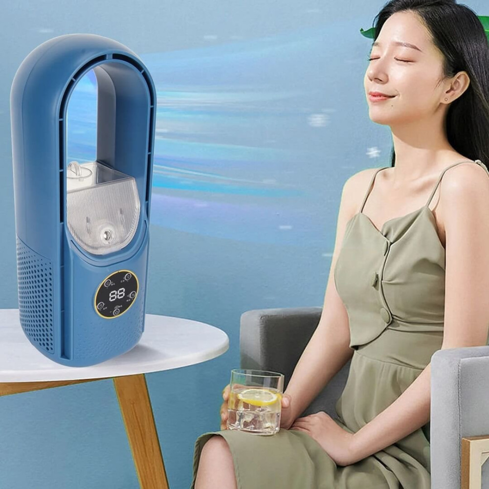 Mini racitor de aer, portabil, ventilator, umidificator, purificator, 6 ...