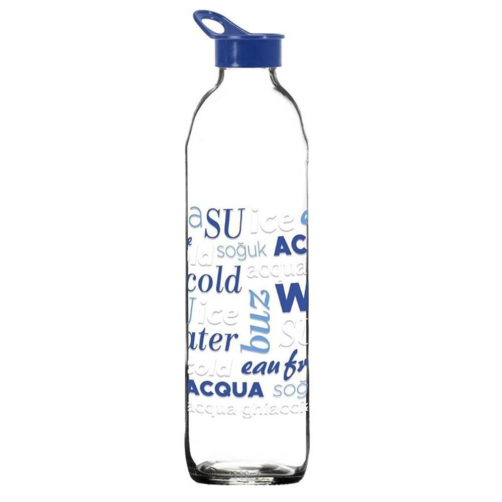 Sticla pentru apa Pufo Aqua din sticla cu capac, pentru apa, limonada ...