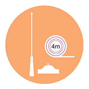 Aproape nou: Antena CB Midland LC29, lungime 29cm cu magnet inclus, Cod ...