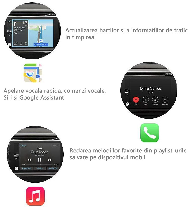 Modul carplay android auto mirror link Audi MMI3G BNAV low versio CP ...