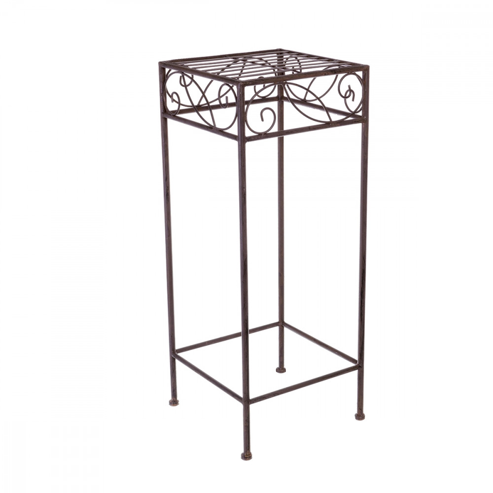 Suport fier forjat maro patrat patinat ghivece flori Melanie 30x70h ...