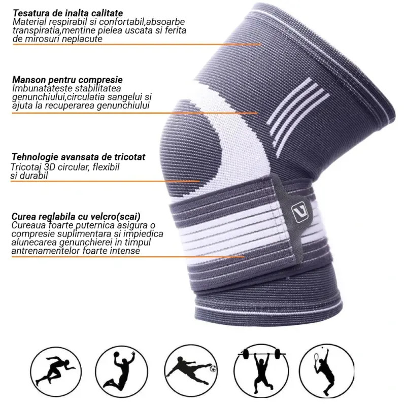 SUPORT elastic genunchiera medicala ORTEZA elastica pentru GENUNCHI ...