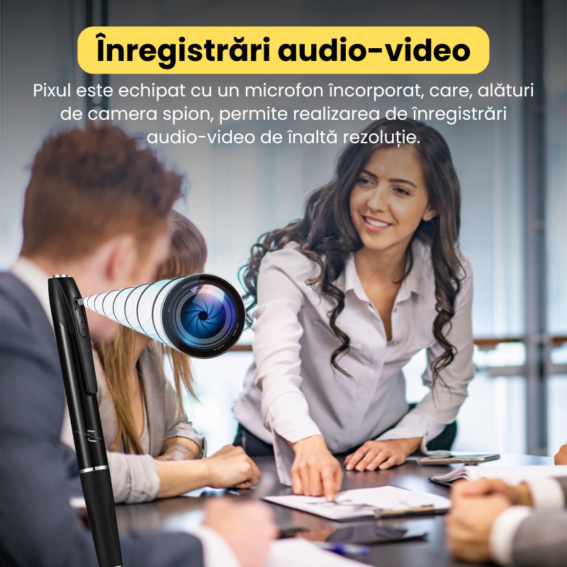 Pix spion camera 1080 HD si microfon, dispozitiv inregistrare audio ...