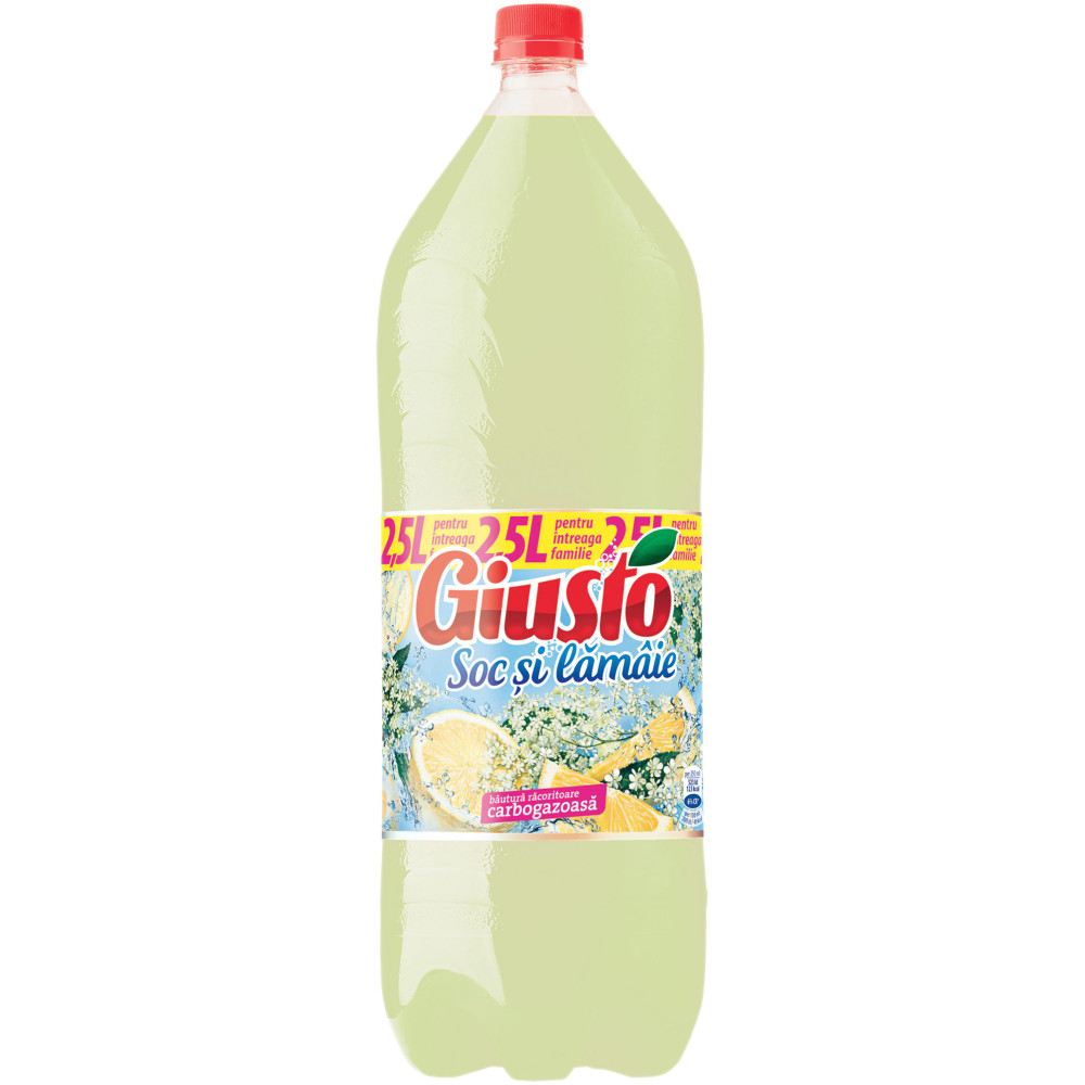 Bax 4 Sticle Suc de Soc si Lamaie Giusto, 2.5 L, PET, Suc Lamaie si Soc ...