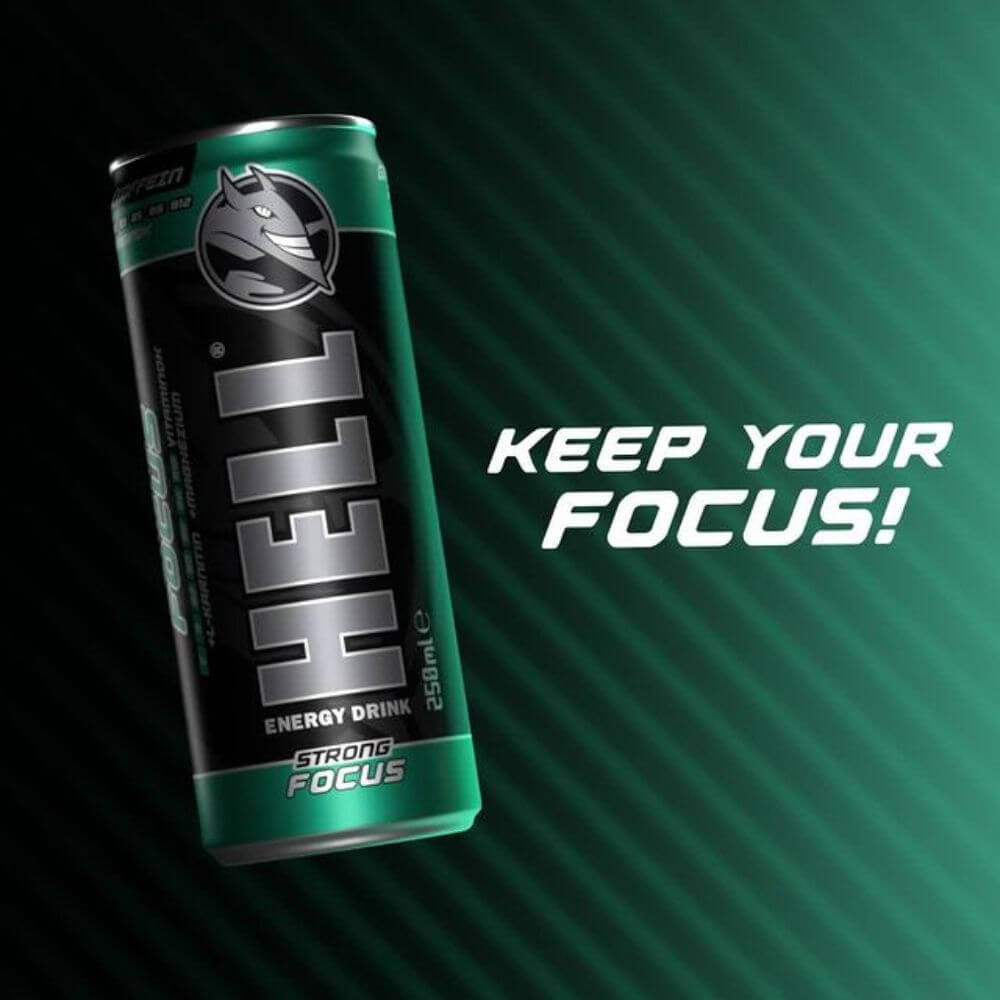 Bax 24 Energizante Hell Energy Drink Focus Strong, 250 ml, Energizant ...