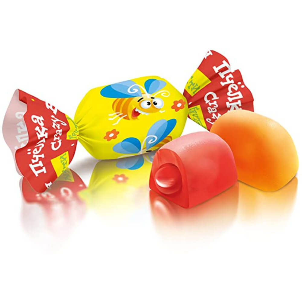 Mix Bomboane Gumate 200g cu Umplutura de Fructe Roshen Crazy Bee Fruity ...