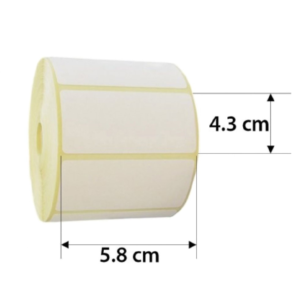 Etichete Termice Autoadezive 58x43 mm, 1000 Etichete/Rola, Autocolant ...