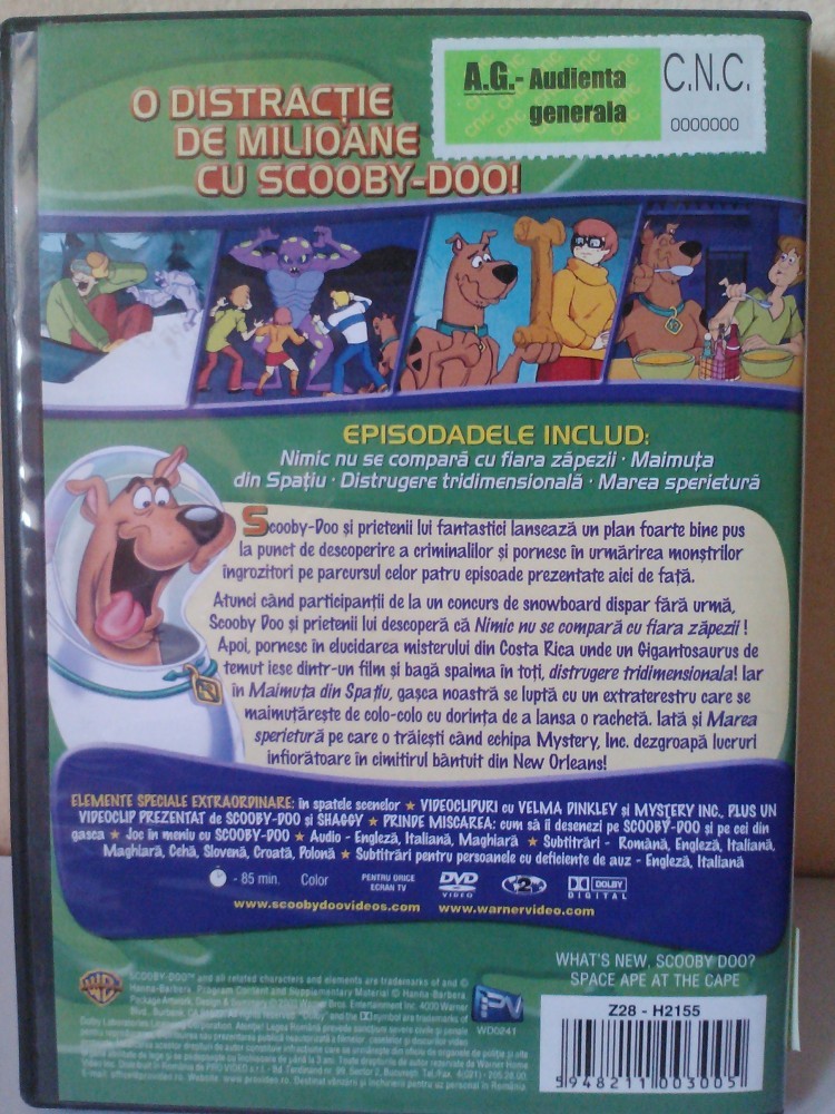 SCOOBY-DOO! MAIMUTA DIN SPATIU (DVD) desene animate | arhiva Okazii.ro