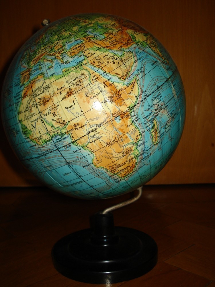 Glob pamantesc geografic fizic perioada comunista 20 cm diametru ...