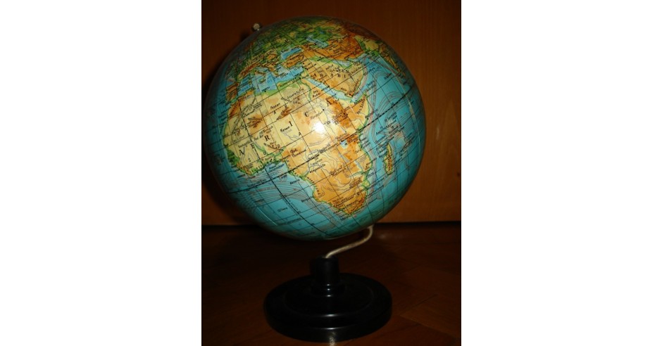 Glob pamantesc geografic fizic perioada comunista 20 cm diametru ...