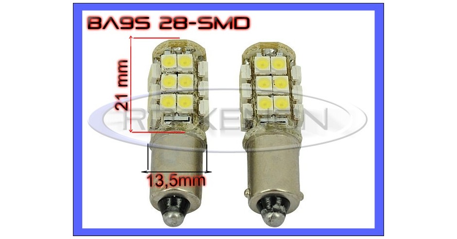 BEC AUTO LED LEDURI POZITIE BA9S - BAX9S - BAY9S - 28 SMD - POZITII ...