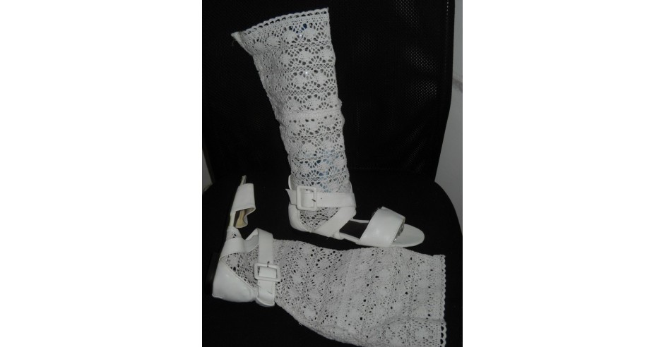 Cizma - sandale crosetate | arhiva Okazii.ro