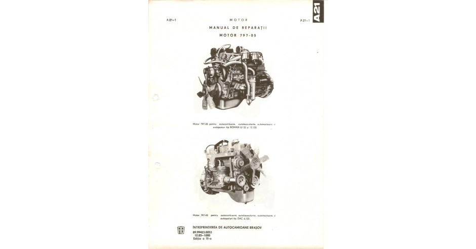 Vand Manual de reparatie Motor 797-05(Saviem) | arhiva Okazii.ro