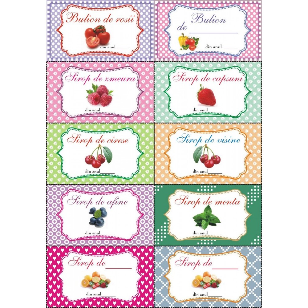 Realizez etichete pentru borcane | arhiva Okazii.ro