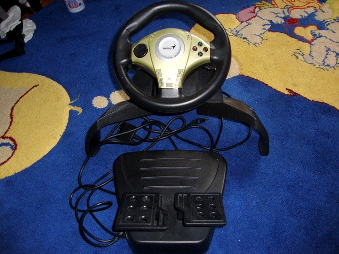 Volan Genius Twin Wheel F1, mini, Vibration, PC/PS2 combo wheel ...