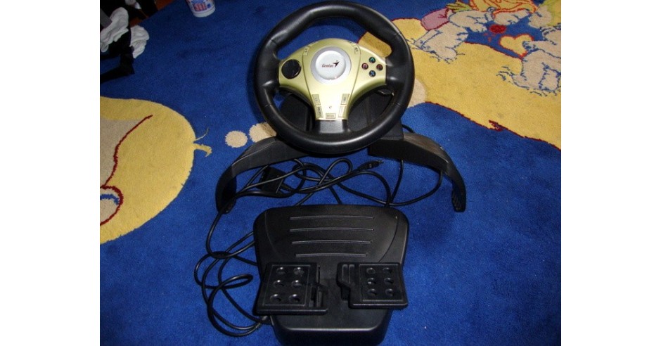 Volan Genius Twin Wheel F1, mini, Vibration, PC/PS2 combo wheel ...