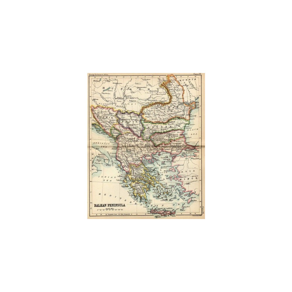 Harta Veche Romania - 1888 | arhiva Okazii.ro