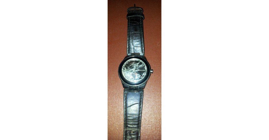 Ceas dama Furla, curea neagra piele, ecran crapat, Analog, Inox | Okazii.ro