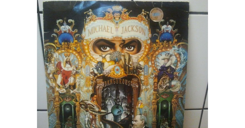 Michael Jackson vinyl(vinil)double album Dangerous 1991 cu autograful ...