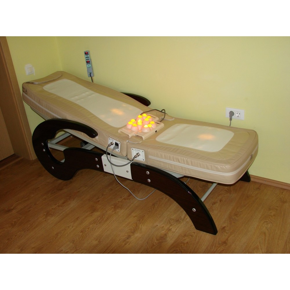 Pat cu masaj termic cu moxibustie cu pietre de jad | arhiva Okazii.ro