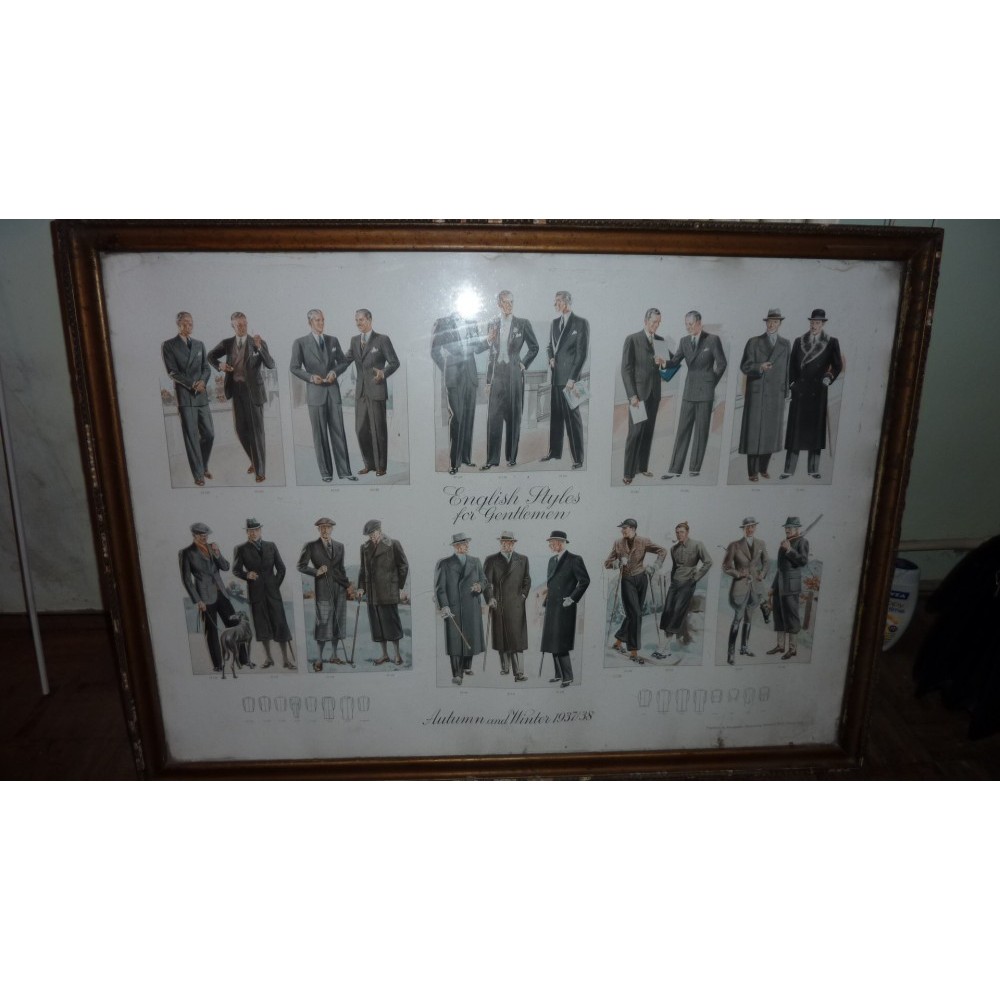 Reclama veche din perioada interbelica Moda din 1937 1938 62x88 cm ...