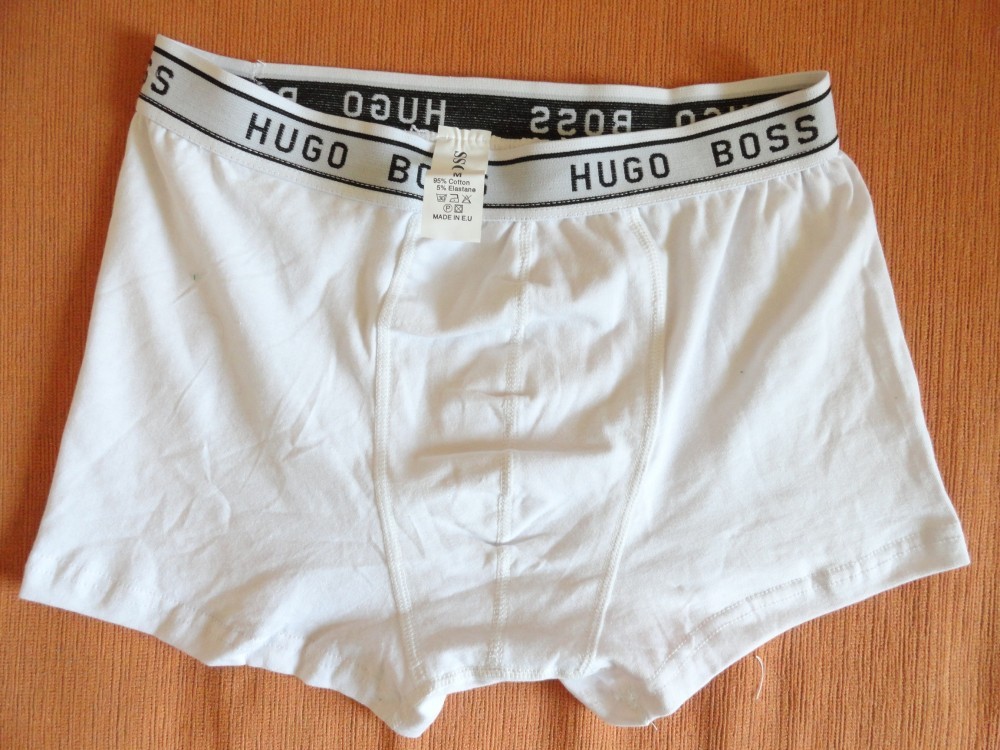 Boxeri barbati Bumbac 100% HUGO BOSS Chiloti barbatesti Hugo Boss albi ...