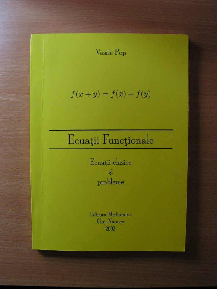 Vasile Pop - Ecuatii functionale | arhiva Okazii.ro