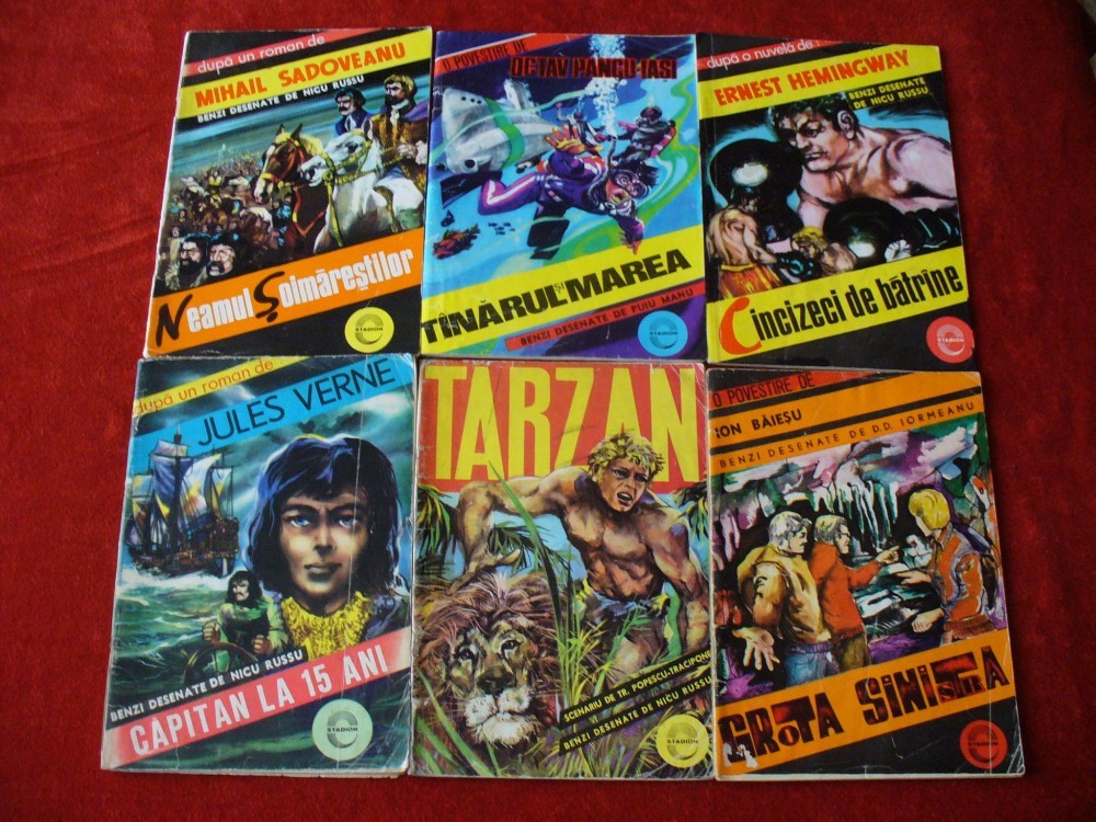 Colectie 6 carti,benzi desenate romanesti,(banda desenata romaneasca ...